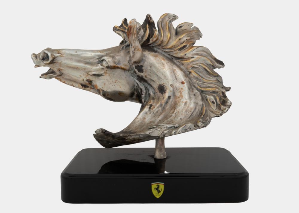 FERRARI: A large & impressive composite plated horses head bust in the ...
